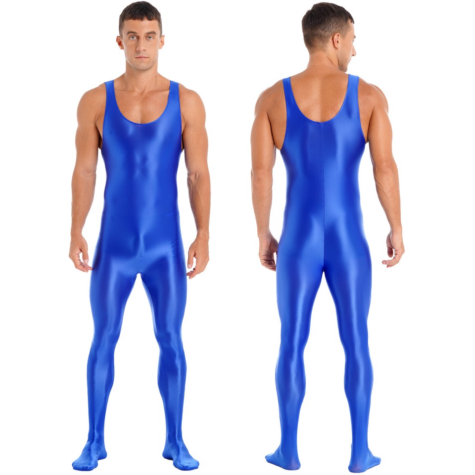 Mens Spandex Ballet Sleeveless Full Body Tights Jumpsuit Unitard Dance ...