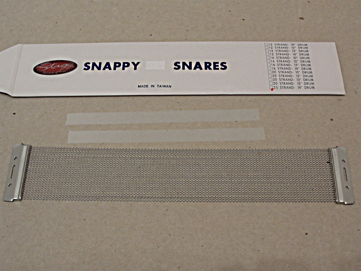 STAGG SNAPPY SNARES 14 INCH SNARE DRUM WIRES 14" X 25 STRANDS FREE ...