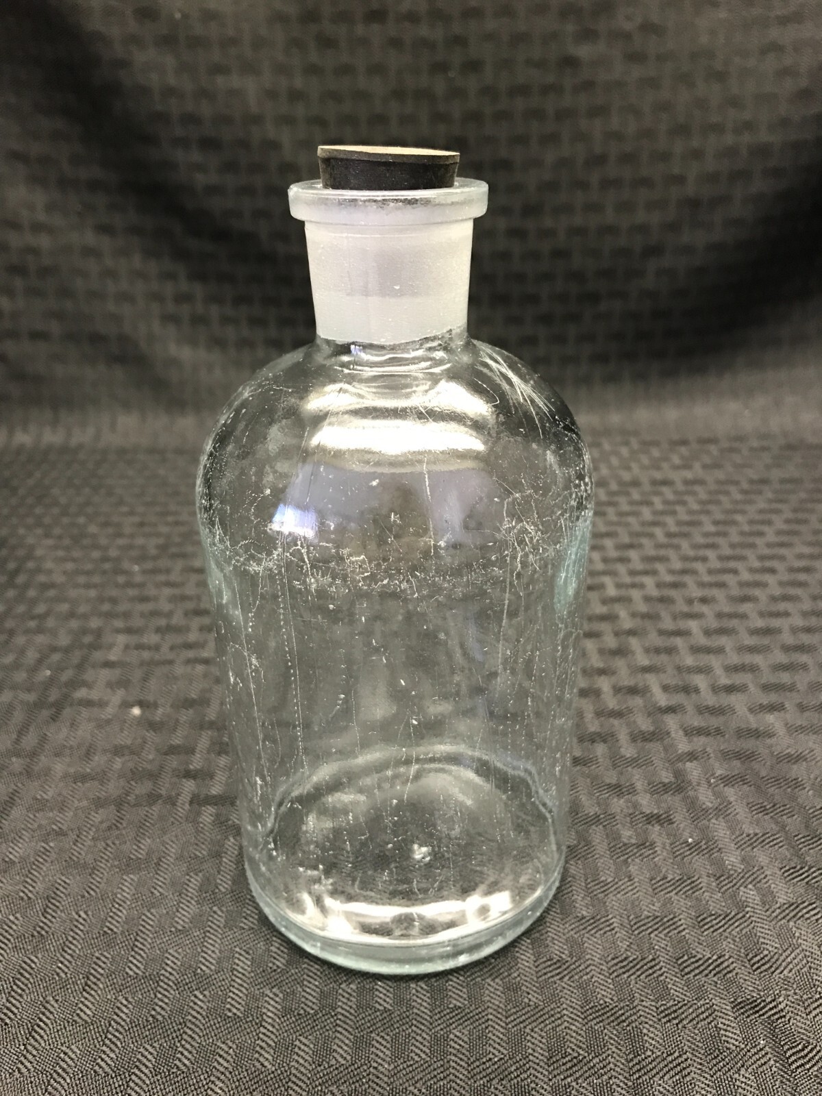 Kimble Kimax-35 Glass 500mL Apothecary Storage Bottle w/ Rubber Stopper ...