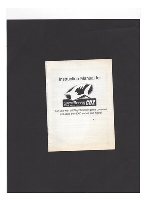 GameShark CDX Playstation PS1 MANUAL ONLY Authentic Original | eBay