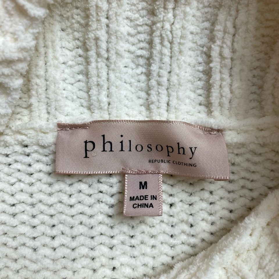 Philosophy Mock Turtleneck Sweater Women's Size Medium Long Sleeve ...