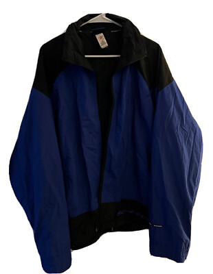 Vintage Speedo Sport Systems Jacket Windbreaker Black Blue Mens Size XL ...