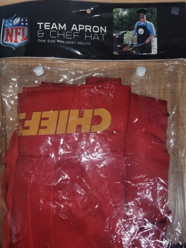 NFL Kansas City Chiefs Chef Hat and Set NFL Apron, Team Color, One Size ...