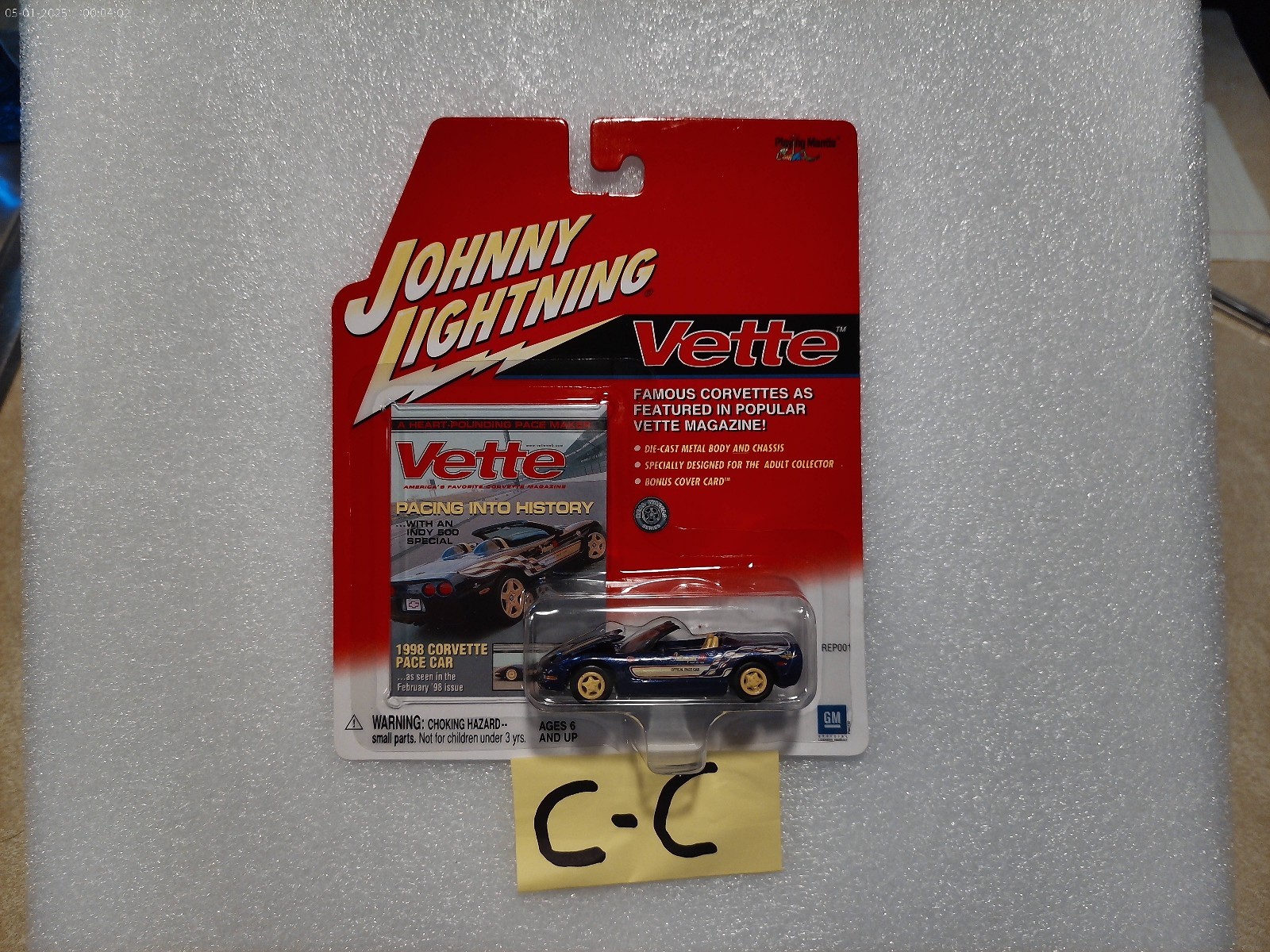 JOHNNY LIGHTNING CHEVY CORVETTE 1998 INDY 500 PACE CAR CONVERTIBLE NEW ...