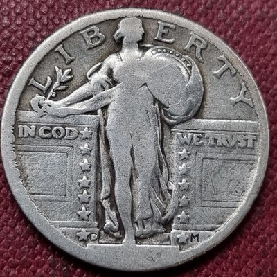 1920 D Standing Liberty Quarter 25c Circulated #98254 | eBay