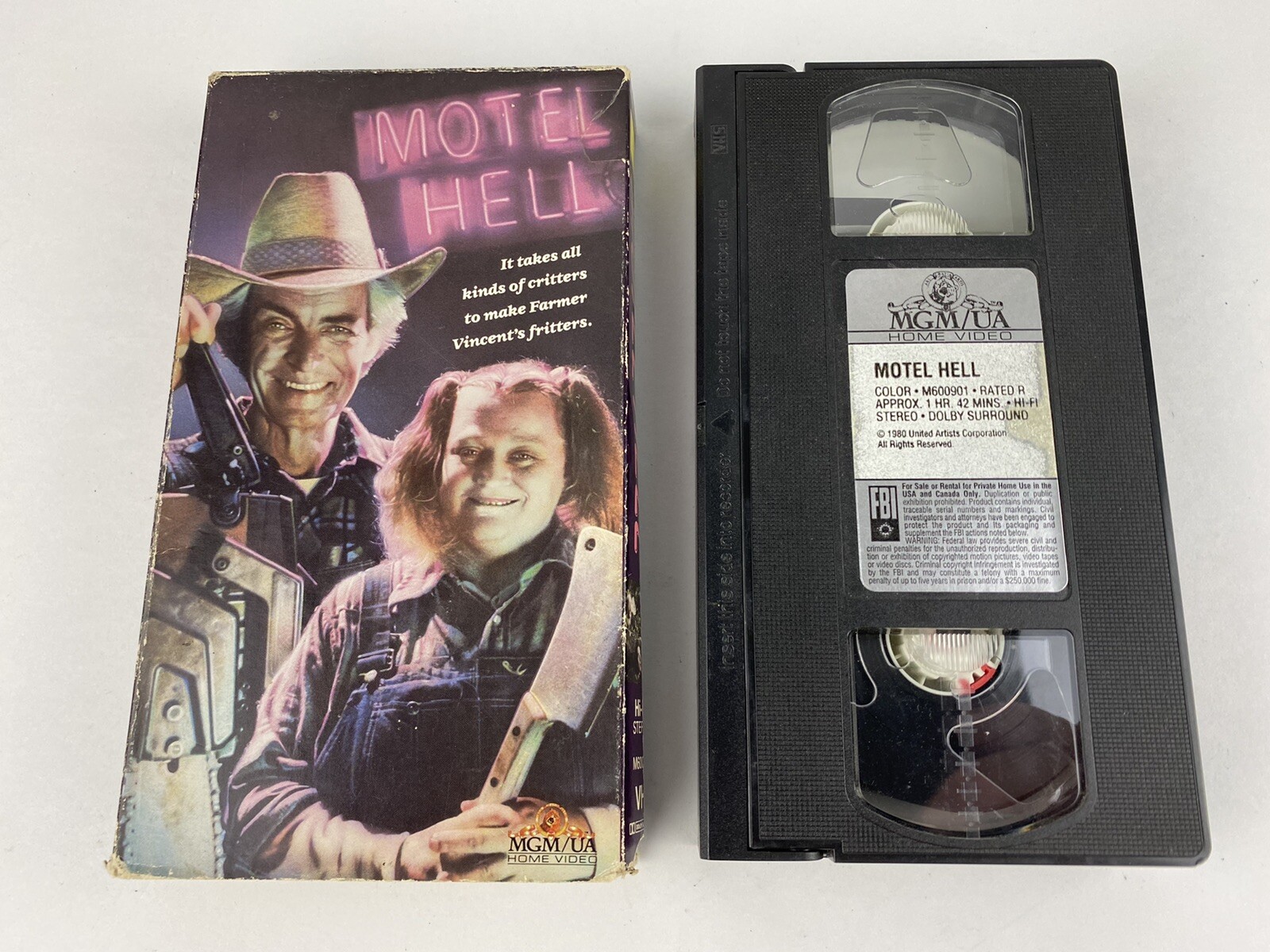 Motel Hell (VHS, 1990) Rory Calhoun, Paul Linke Horror 1980 RARE Out Of ...