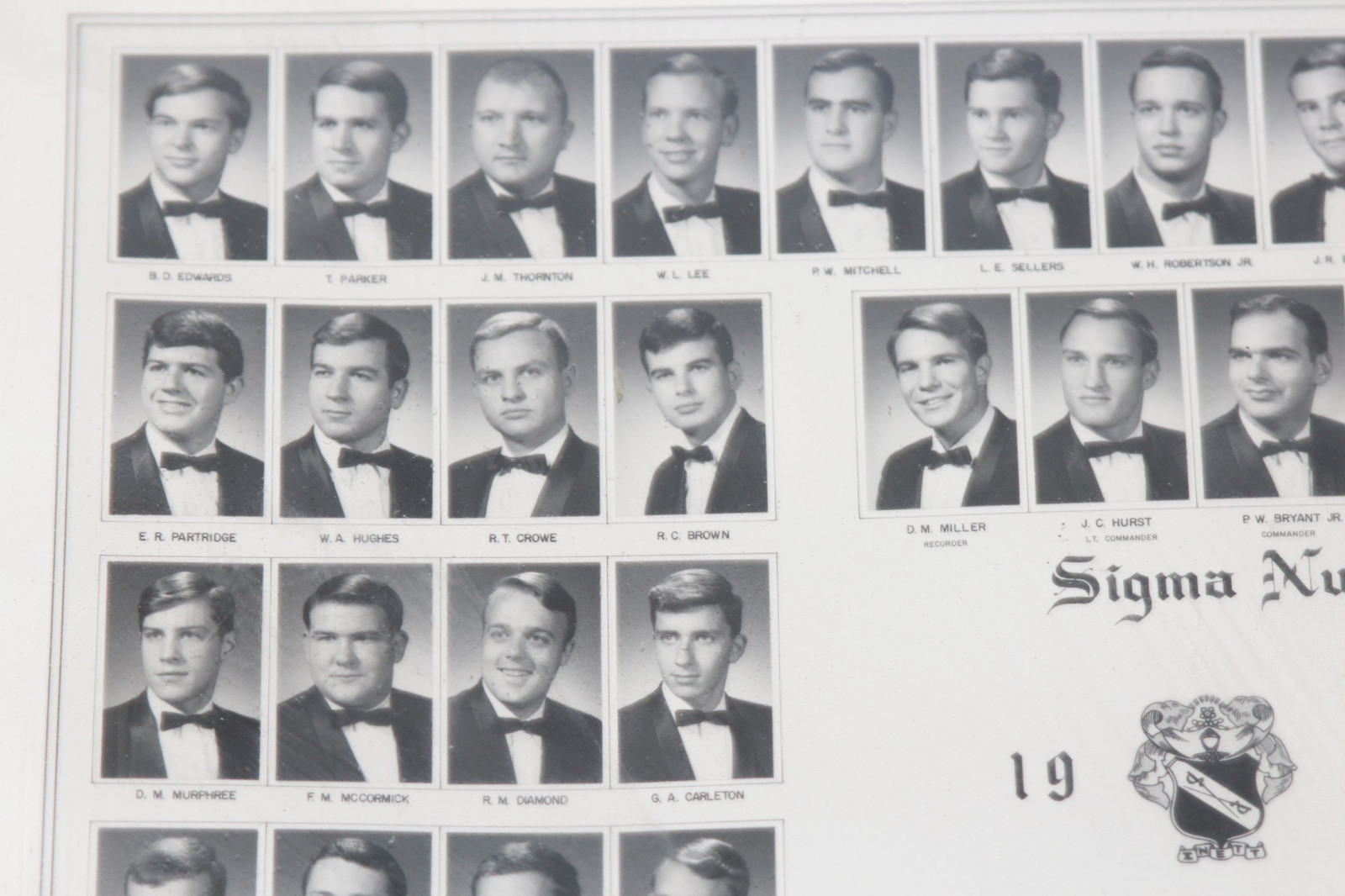 1966 Sigma Nu University of Alabama Crimson Tide Group Photo College ...