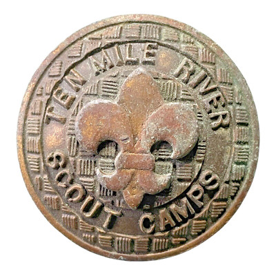 Vintage Ten Mile River Scout Camps Metal Medallion Badge - Boy Scouts ...
