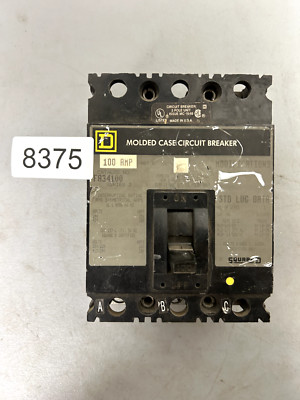 Square D FA34100 Circuit Breaker 100 Amp 3 Pole 480 Volt | eBay