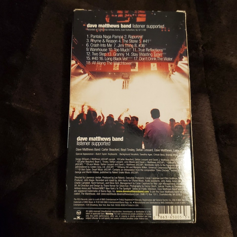Dave Matthews Band - Listener Supported (VHS, 2000) 78636500539| eBay
