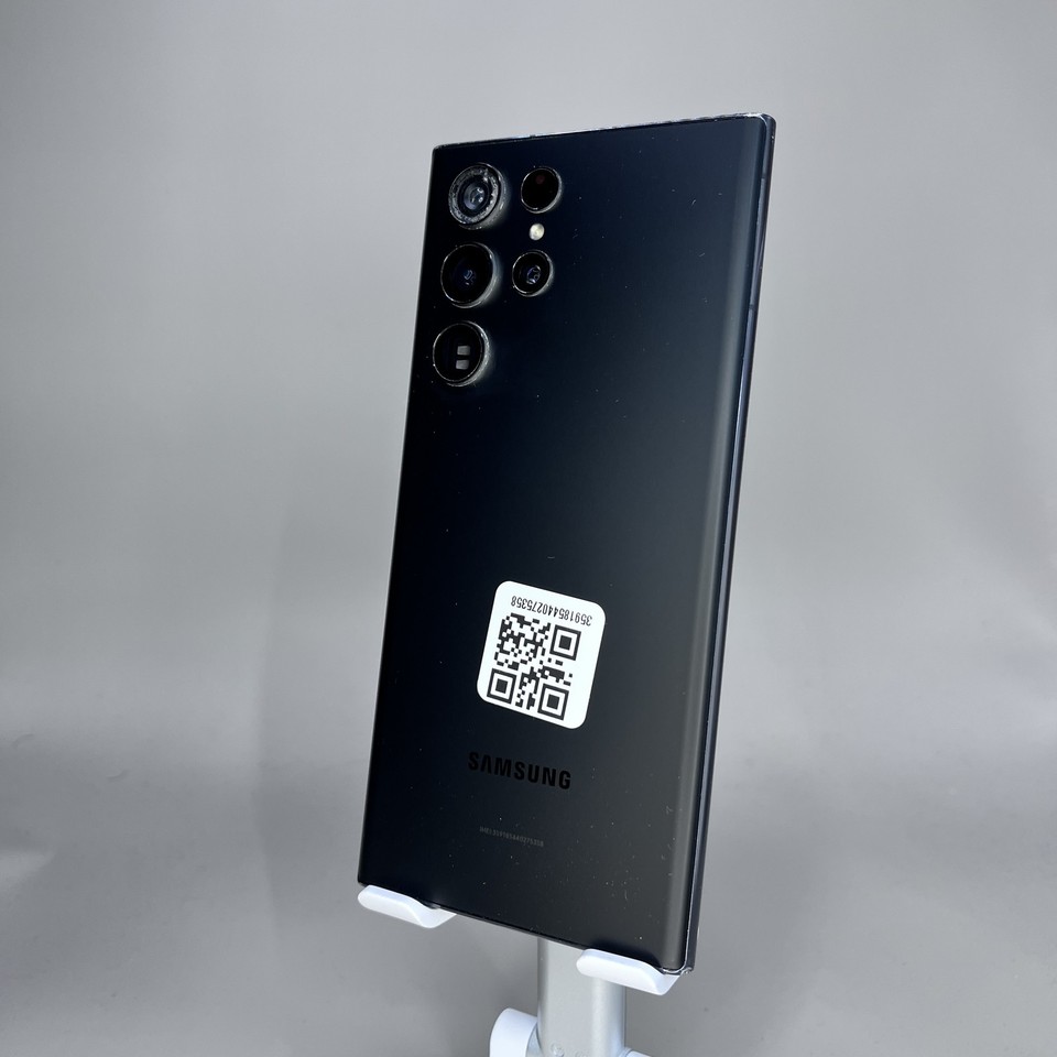 Samsung Galaxy S22 Ultra SM-S908U1 128GB Phantom Black Unlocked W062443 ...