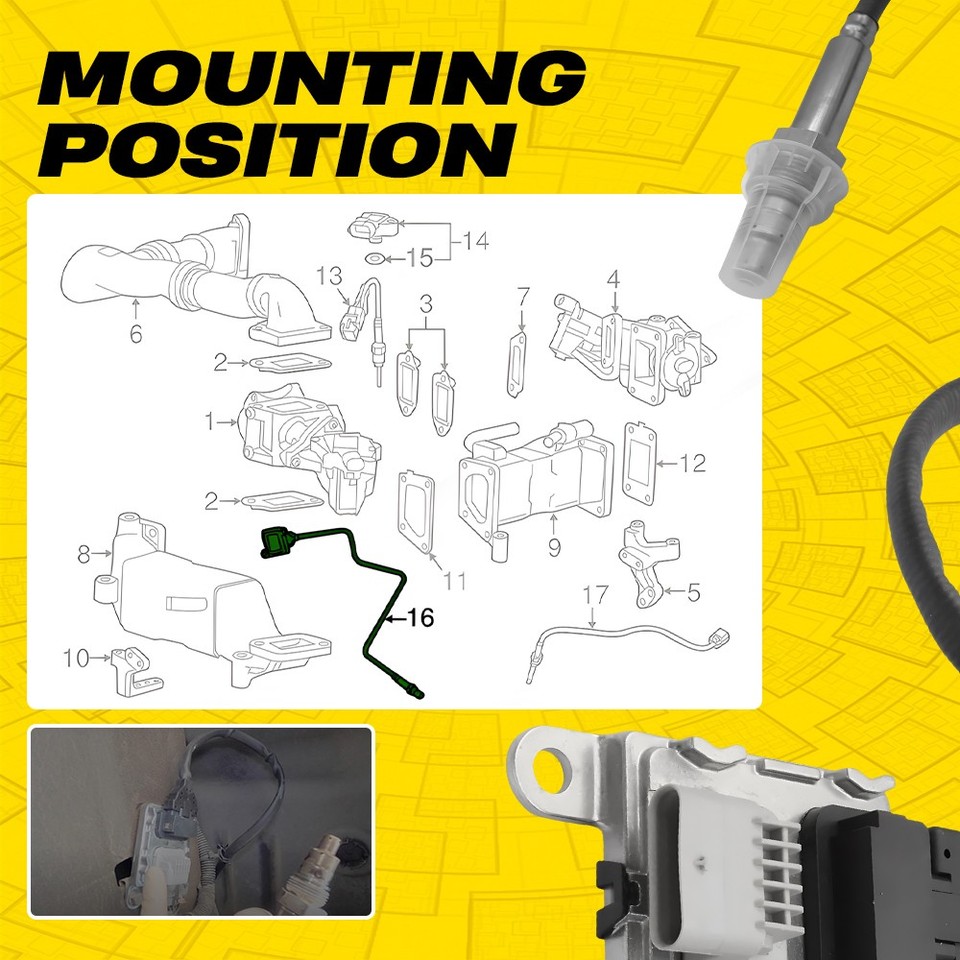 NOx Sensor 12718676 Position 2 Fit For GMC Chevrolet 2500 SILVERADO ...