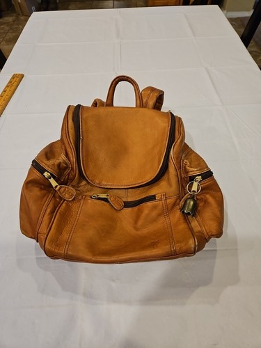 Vintage Frye Brown Leather Backpack | eBay