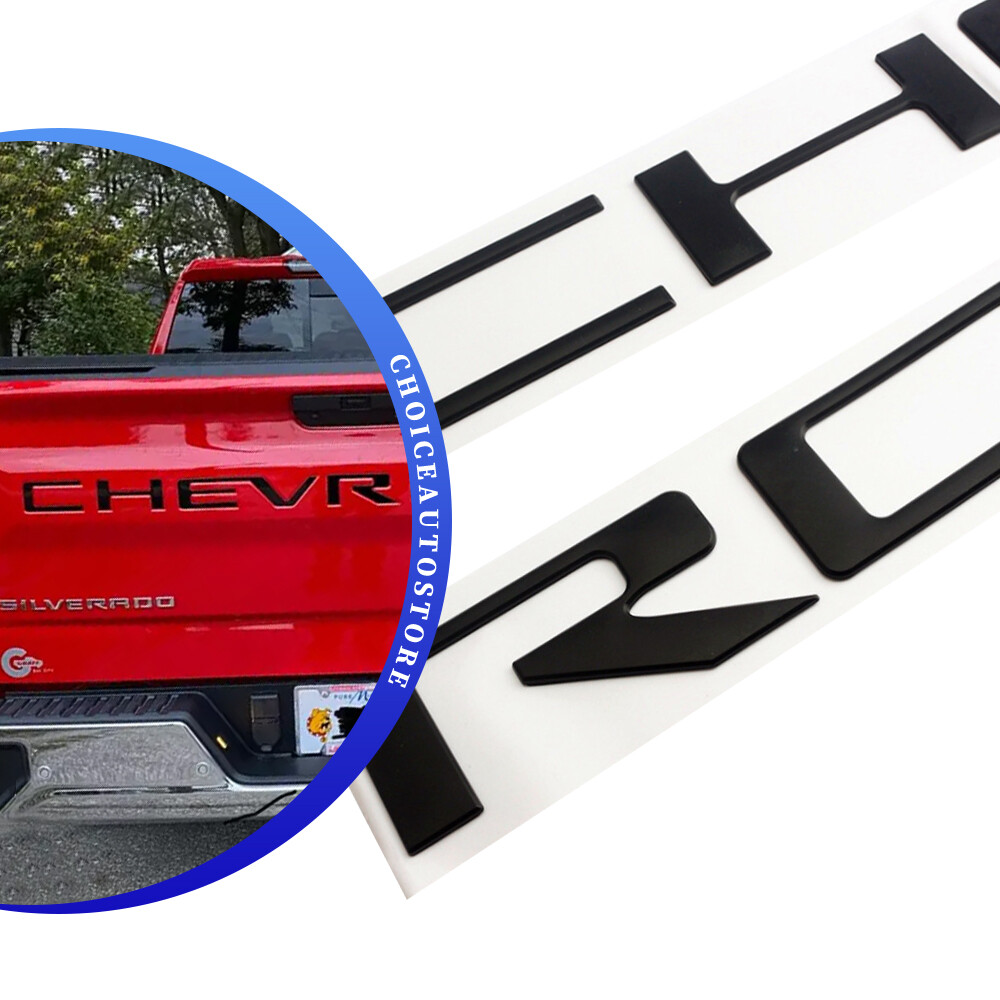2019-2025 Tailgate Letter Insert Emblem For Silverado 1500 2500HD 3D ...