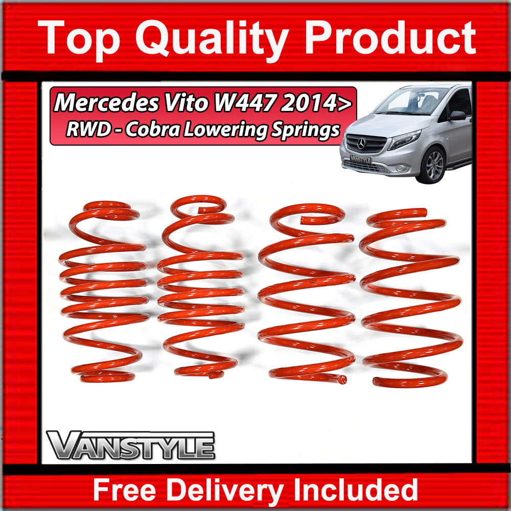 FITS MERCEDES VITO W447 14> RWD COBRA SPORT -30/45MM LOWERING SPRINGS ...