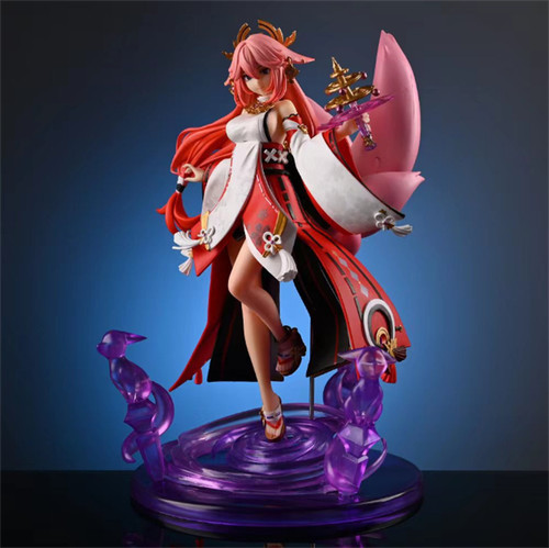 Genshin Impact Yae Miko Cosplay Anime PVC 24cm Figure Statue Model Toy ...