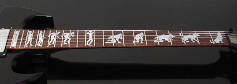 Man To Wolf James Hetfield ESP EX MOP DOTBUSTER Vinyl Inlay Decal for ...