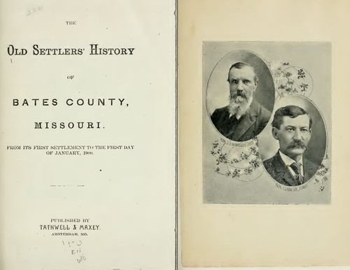 1897 BATES County Missouri MO, History and Genealogy Ancestry Family ...
