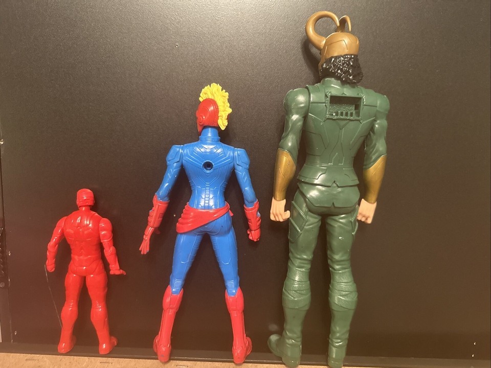 3 Action Figures 1. Iron man, Miss marvel, Loki | eBay
