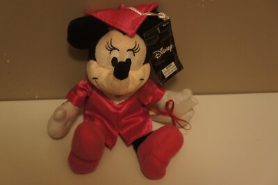 Disney Minnie Mouse Mini Plush Graduation Minnie, Pink Cap and Gown ...