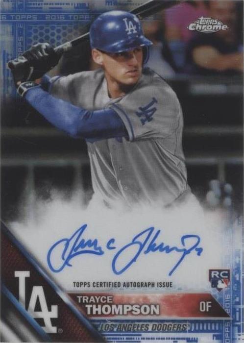 2016 Topps Chrome - Rookie Autographs Trayce Thompson #RA-TTH Blue ...