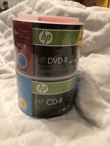 HP Blank 16X DVD+R 4.7GB 120min Media Data Disc with Spindle 100 Disc's ...