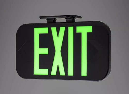 HES120 Double Sided HYBRID Photoluminescent Exit Sign CURRENT DRIVEN ...