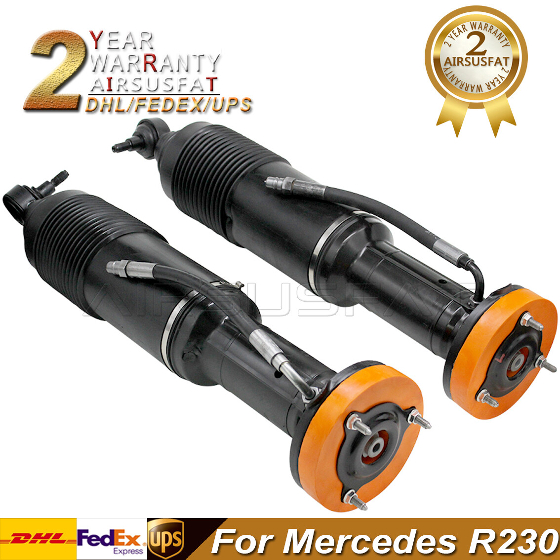 Pair For Mercedes Benz R230 SL55 Front R+L Air Suspension ABC Shock ...
