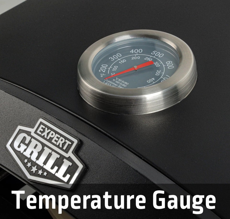 Expert Grill Black Tabletop Propane Gas Pizza Oven Outdoor 13" Stone ...