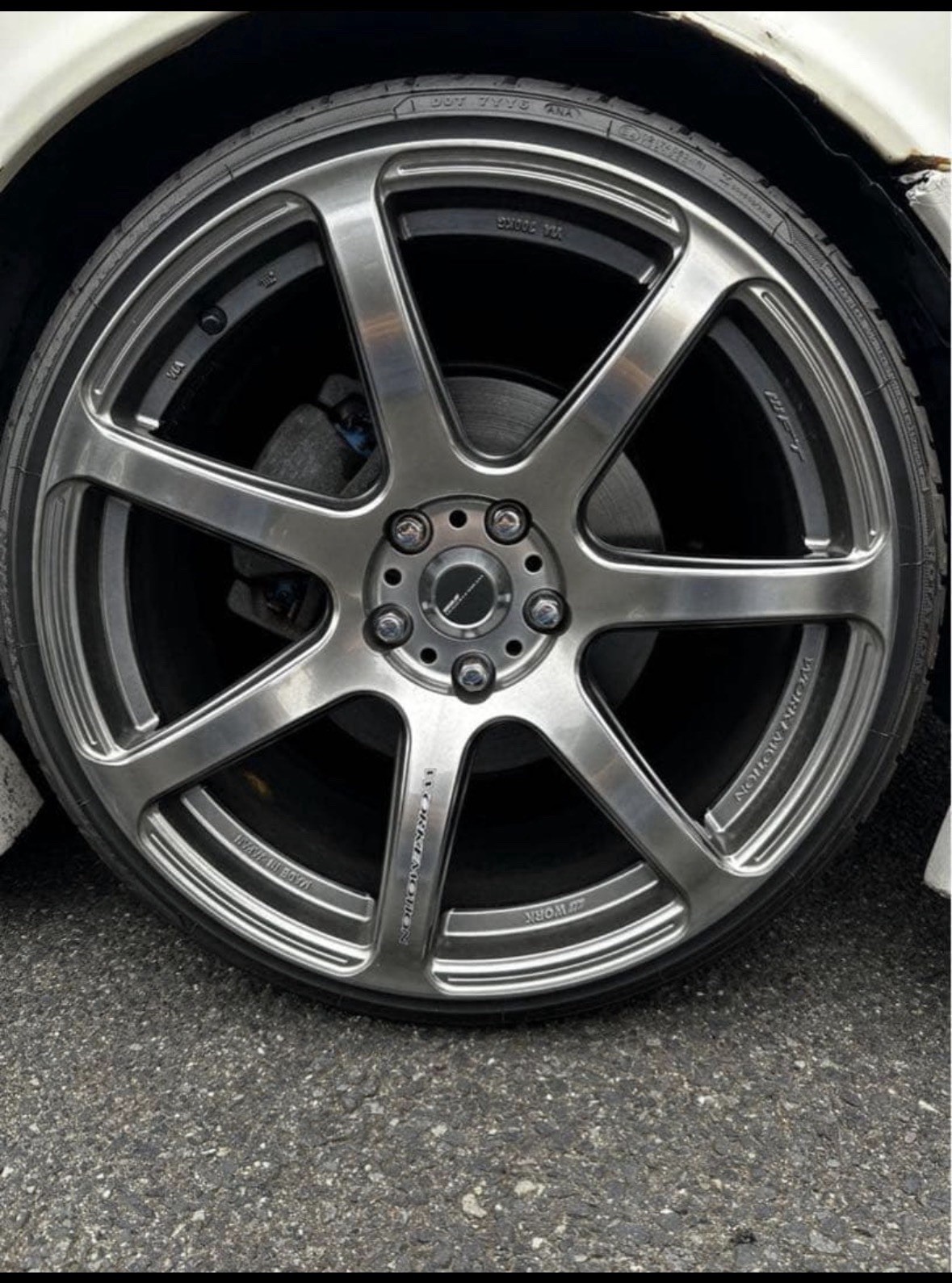 WORK Emotion T7R 19x9.5 +38 5x114.3 JDM Wheels Pair Chaser Supra IS350 ...