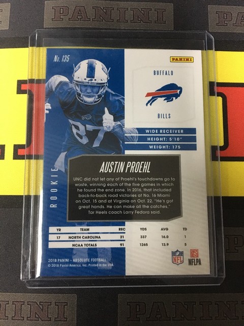 2018 Panini Absolute - Rookie #135 Austin Proehl (RC) for sale online ...