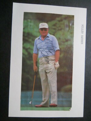 Miller Barber - Autograph on Magazine Article - attached index card ...