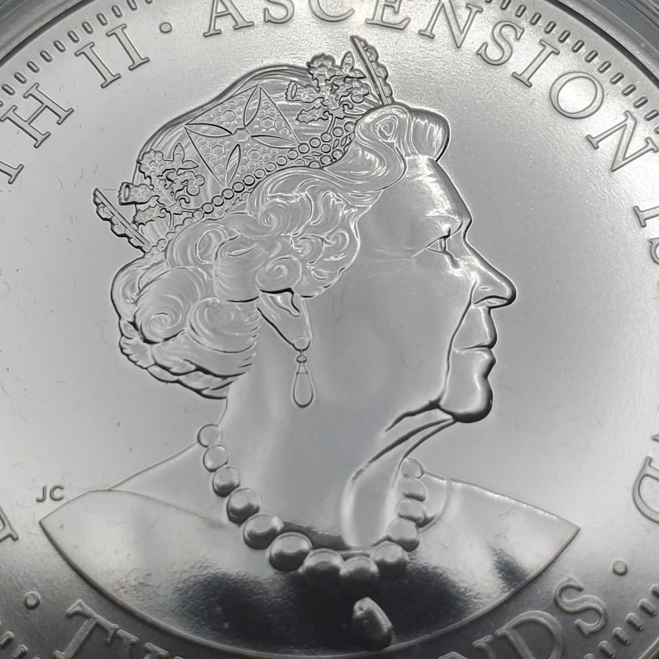 1 oz .999 silver coin St. George & The Dragon Ascension Island Modern ...