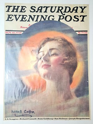 SATURDAY EVENING POST magazine cover Nov 10 1928 antique vintage 10x13 ...