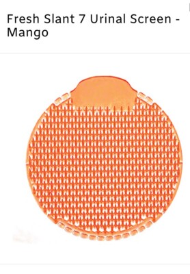Slant7 Urinal Screen, Best Splash Prevention, 30 Day Mango Scent, Ok ...