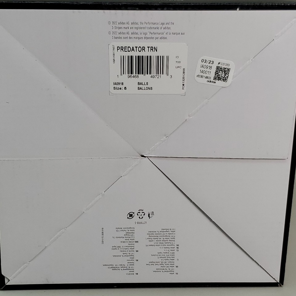 ADIDAS Predator Training Soccer Ball Official Size 5 & Weight IA0918 ...