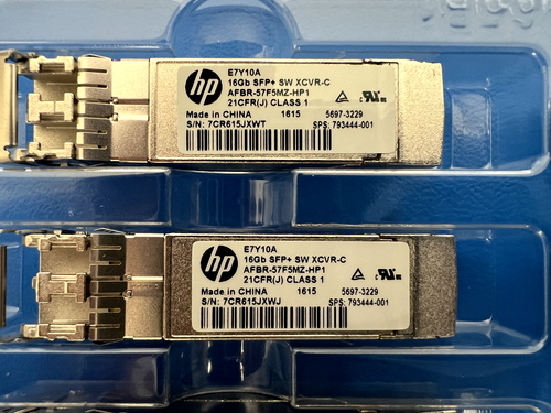 Lot of 10 HPE E7Y10A 16Gb SFP+ SW Short Wave XCVR-C 5697-3229 793444 ...