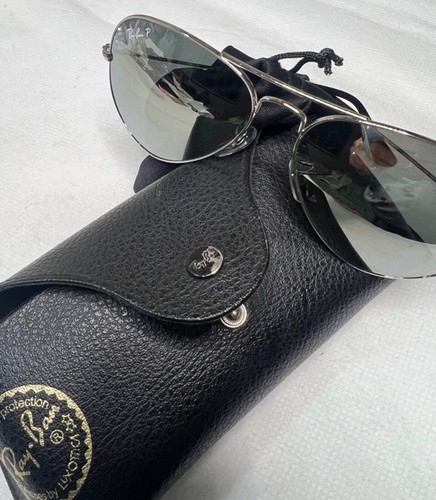 Ray.Ban Full Mirror Aviator Sunglasses Made In Italy Silver Tone Frame ...