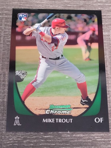 2011 Bowman Chrome Draft Mike Trout #101 Rookie Card Angels RC Logo | eBay