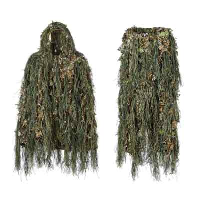 Ghillie Suit Hunting 3D Bionic Leaf Disguise Uniform Cs Camouflage ...