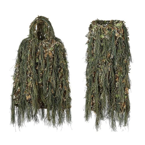 Ghillie Suit Hunting 3D Bionic Leaf Disguise Uniform Cs Camouflage ...