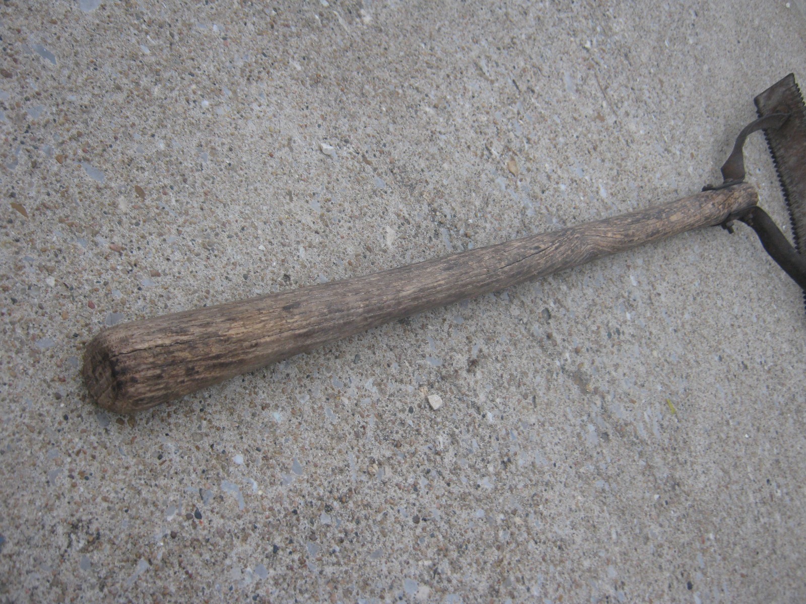 Vintage Weed Grass Trimmer Sling Blade Wood Handle Rustic Yard Sickle ...