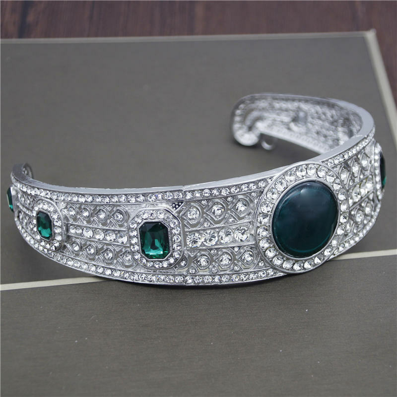 55 Styles Green Crystal Queen Princess Tiara Crown Wedding Princess For ...