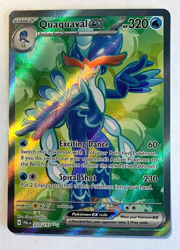 Pokemon Paldea Evolved - QUAQUAVAL EX - FULL ART - 235/193 - NM/M | eBay