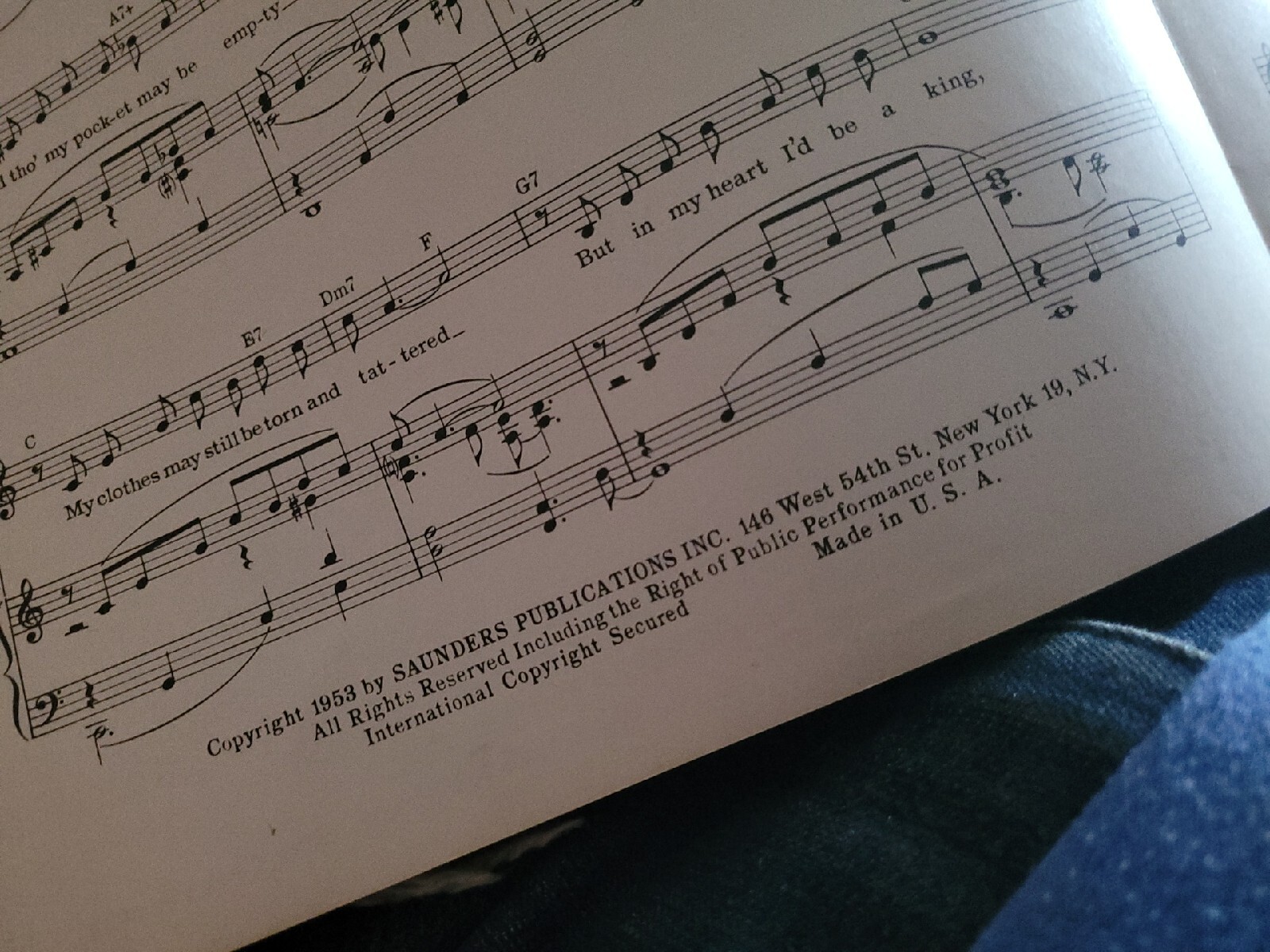 Rags To Riches Sheet Music Tony Bennett Richard Adler Jerry Ross 1953 ...