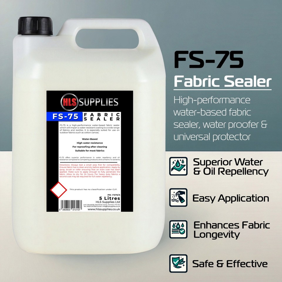 HLS Fabric Sealer 5L Water Proofer Waterproofing Sealant Awning Tent ...