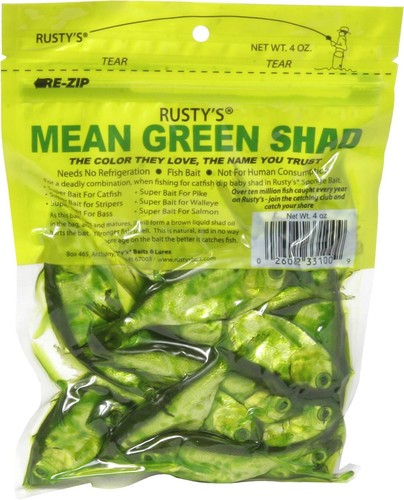 Rusty's 33100 Mean Green Shad, 4oz Green 26082331009| eBay