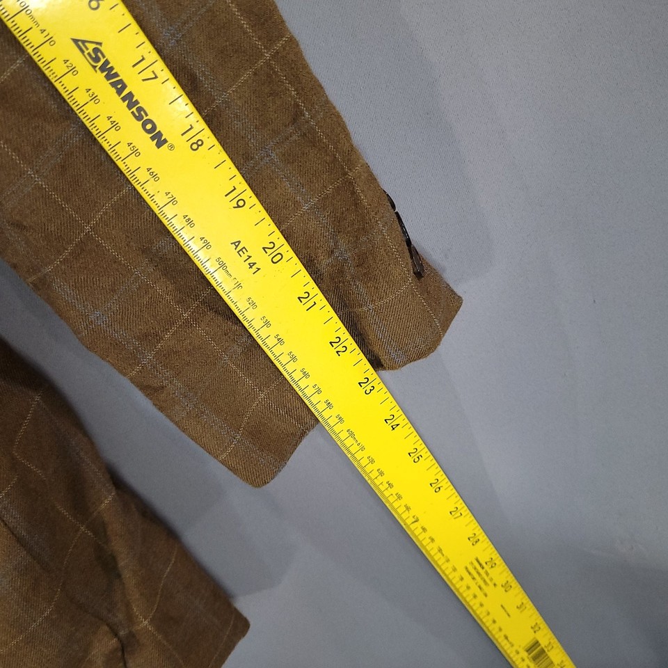 Josh Winn Men's Sport Coat Brown Windowpane Blazer Size 40R Wool | eBay