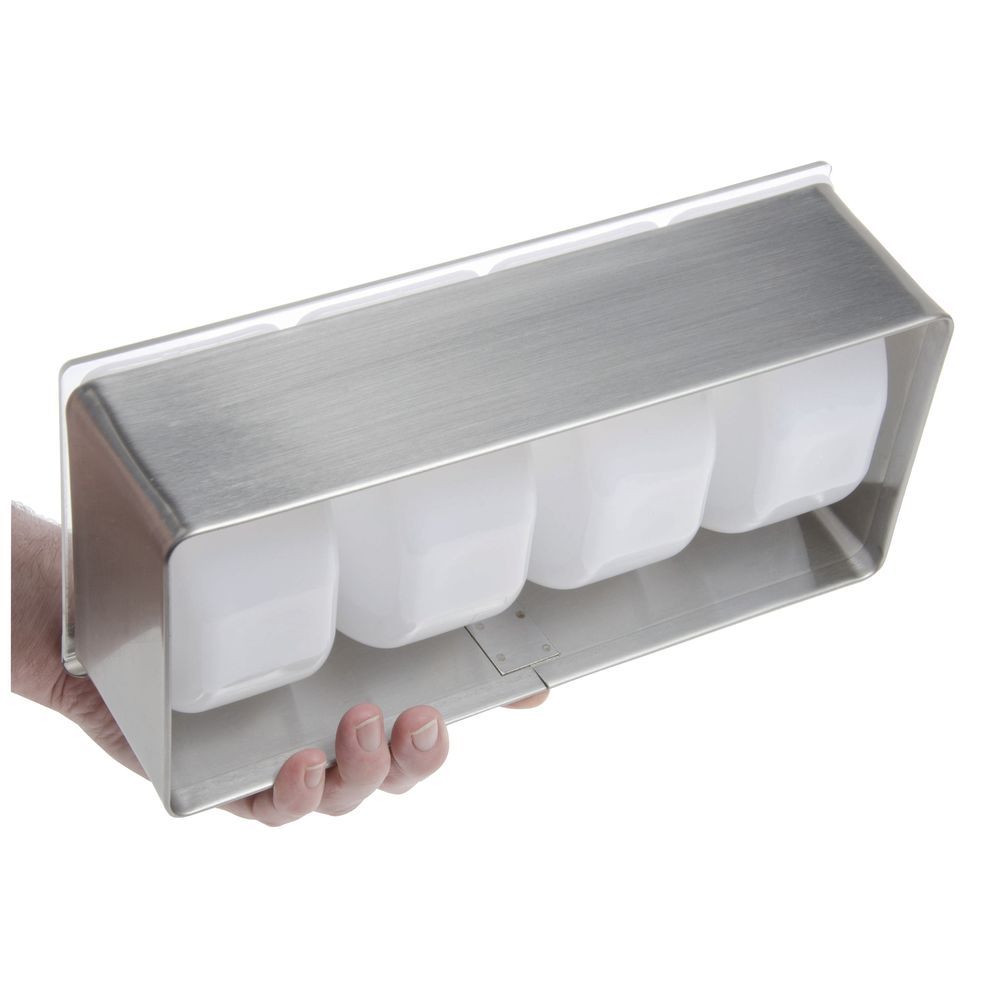 HUBERT® Bar Garnish Condiment Center with 4 4-Pint Stainless Steel and ...