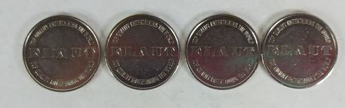 Lot Of 4 ELAUT Coin Video Game Tokens Top Quality Entertaining The ...